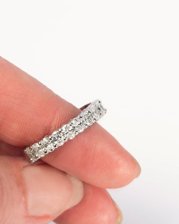 Oval Diamond set Band - MJS Jewellery